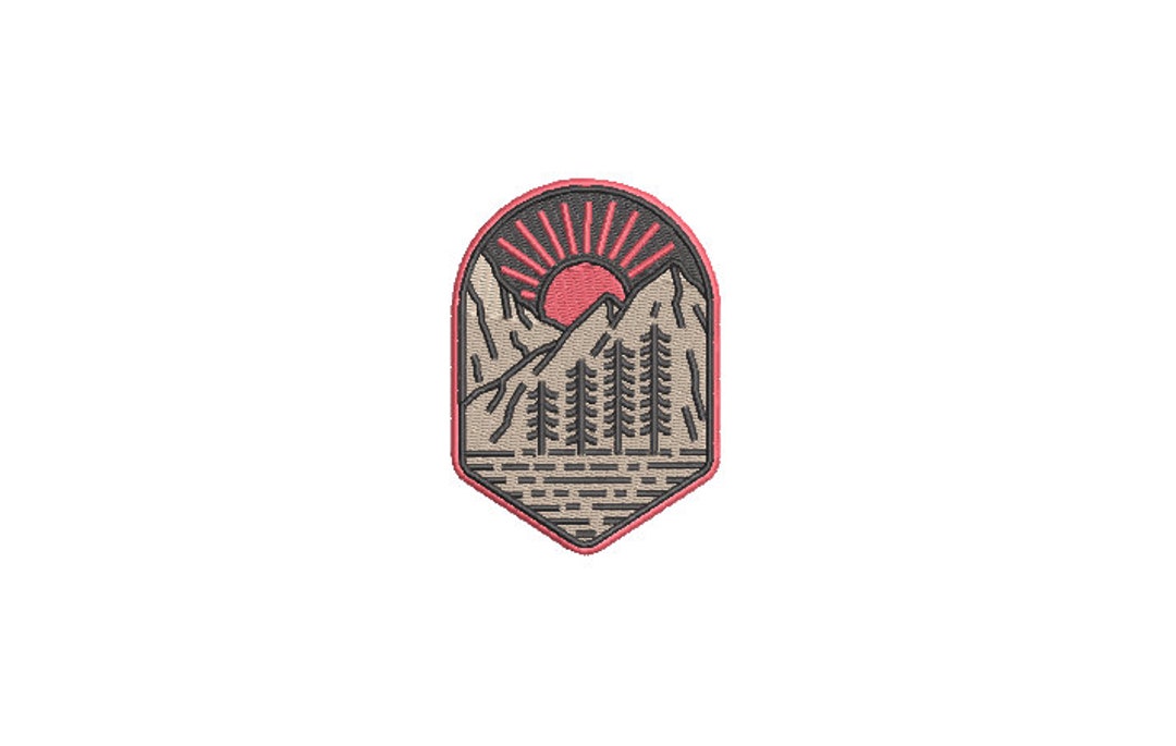 Nature Patch Embroidery Design - Hiking Embroidery Design - Machine ...