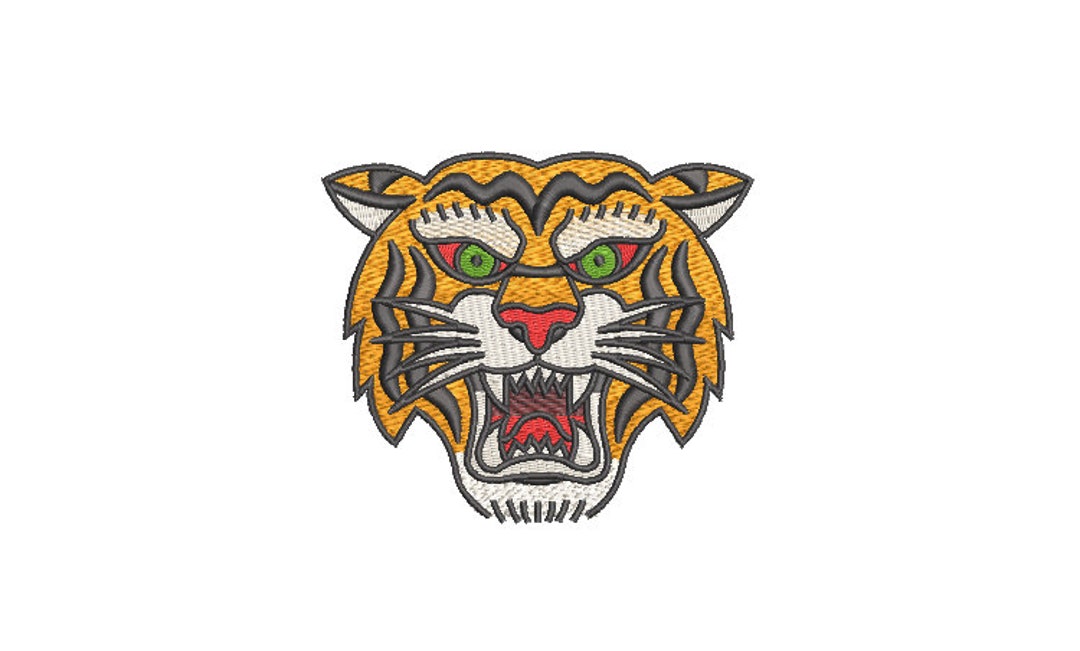 Tiger Design Machine Embroidery File Design 4x4 Inch Hoop - Tiger Face ...