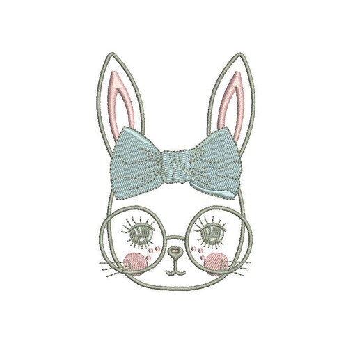 Mini Bunny Machine Embroidery File Design 5cm Tall 4x4 Inch - Etsy