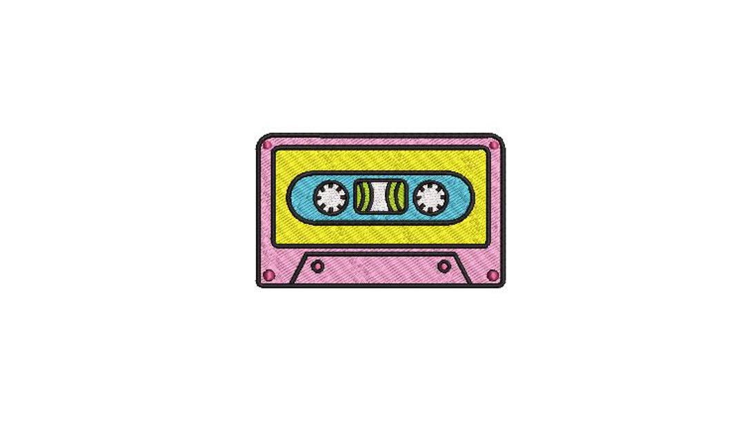 Cassette Tape Embroidery Design - Machine Embroidery File Design 4 X 4 ...