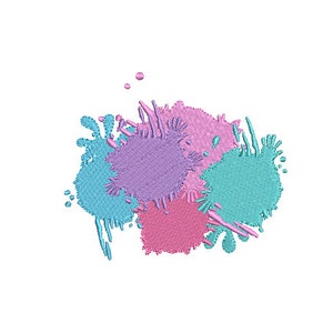 Paint Splatter - Machine Embroidery File Design - 4x4 Inch Hoop ...