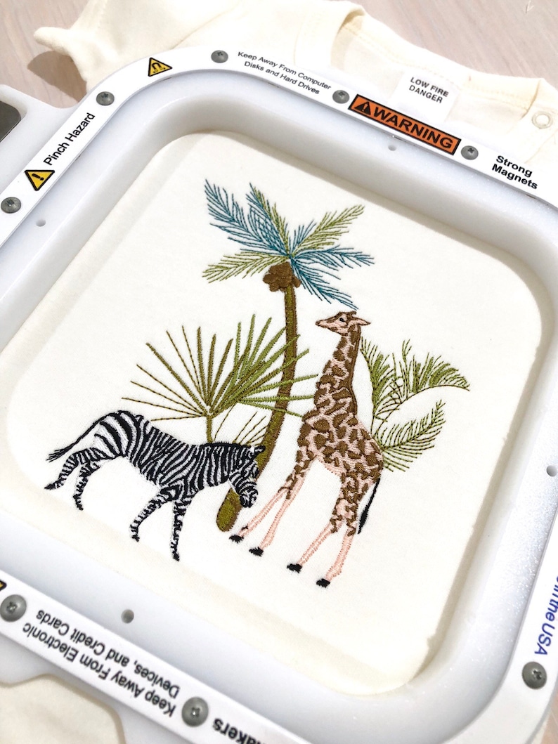 African Print -machine Embroidery File Design - 6x10 Inch Hoop - Palm ...