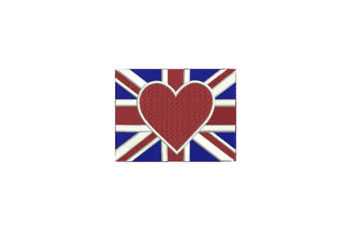 Union Jack Flag Heart 9.5cm Machine Embroidery File Design 4 | Etsy