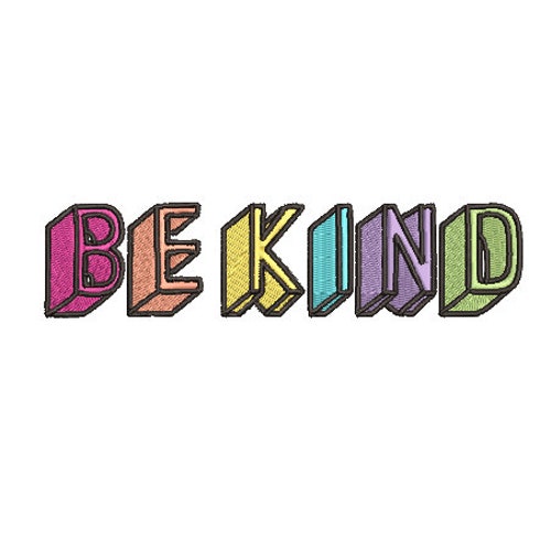 Be Kind Blocks Machine Embroidery File Design 4x4 Inch - Etsy