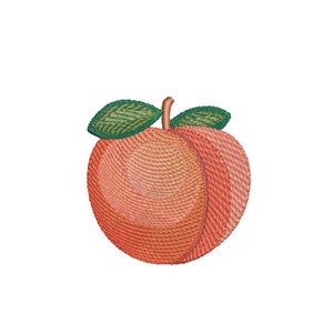 Machine Embroidery Peach - Shaded Peach Embroidery File Design - 4x4 ...
