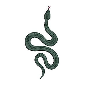 3D Puff Snake Machine Embroidery File Design - 4 X 4 Inch Hoop ...