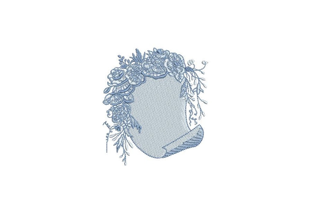 Floral Scroll Frame - Machine Embroidery File Design - 4x4 Inch Hoop ...