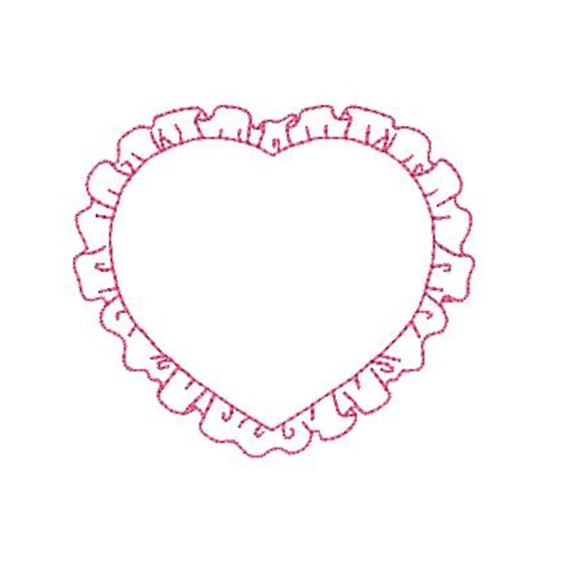 Ruffled Heart - Etsy