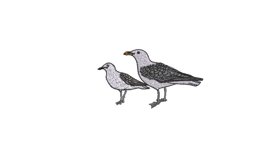 Machine Embroidery Seagulls - Machine Embroidery File Design - 4x4 Inch ...