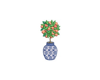 Topiary Embroidery Design | Etsy