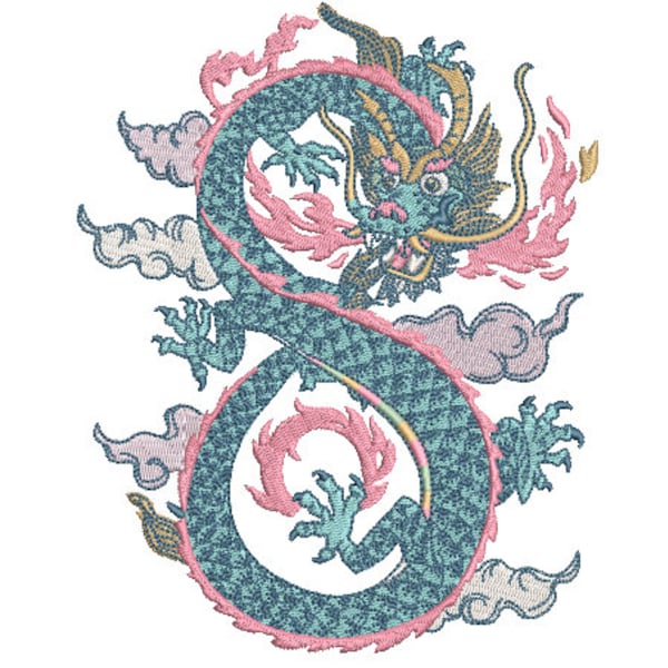 Dragon Embroidery - Etsy