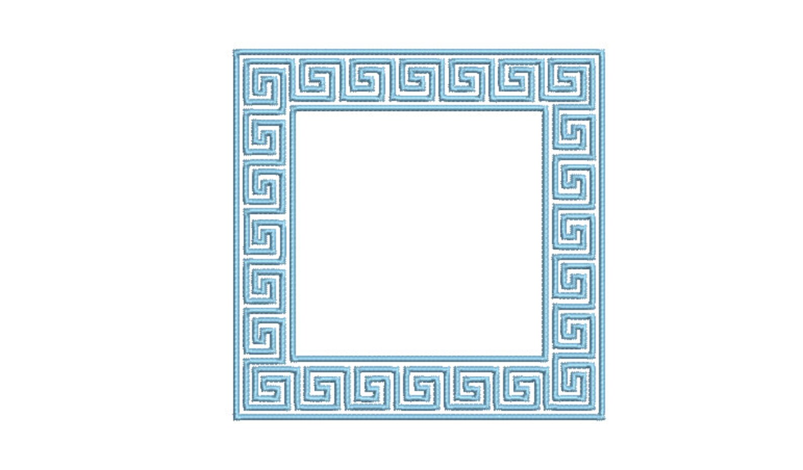Greek Key Square Monogram Frame - Machine Embroidery File Design - 4x4 ...