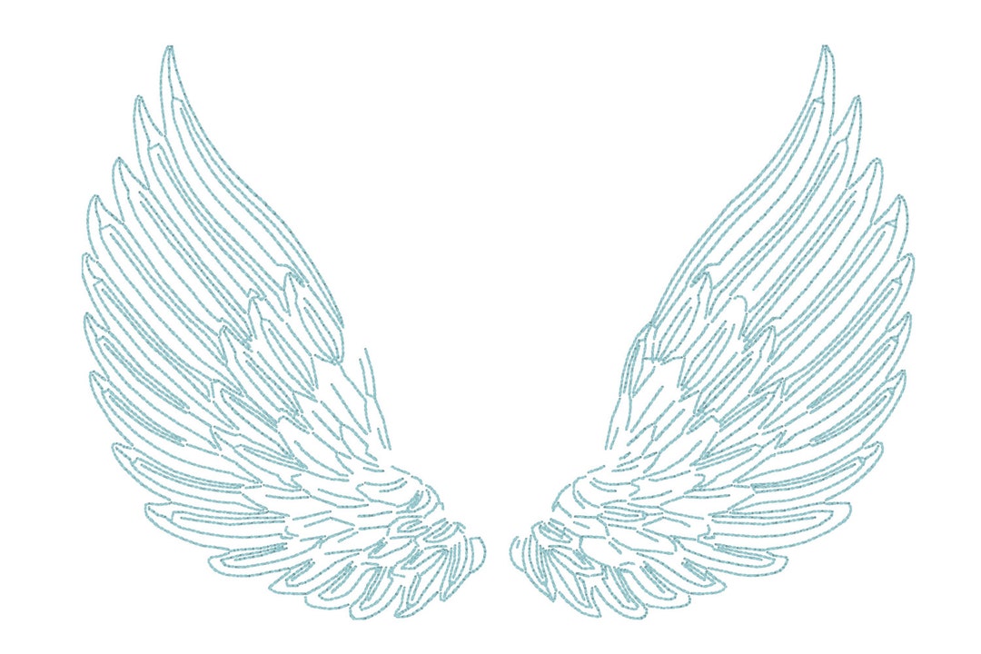 Wings Embroidery Design - Machine Embroidery Whimsical Delicate ...