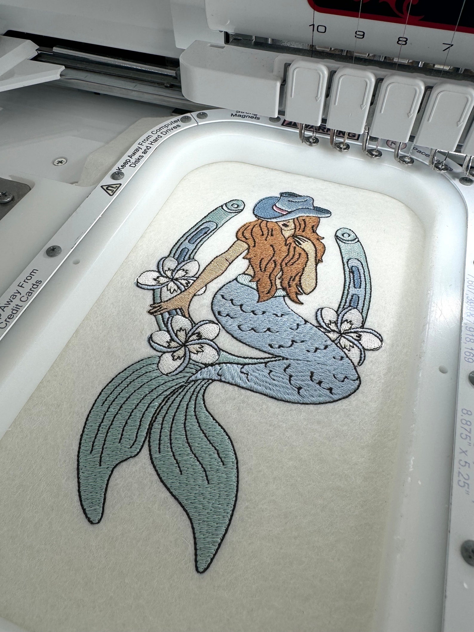 Coastal Cowgirl Machine Embroidery File Design - 5x7 Hoop - Instant ...
