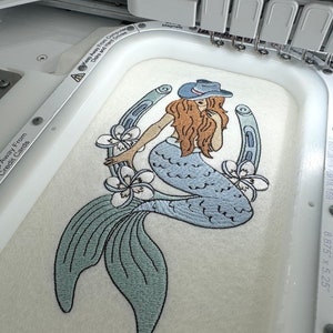 Coastal Cowgirl Machine Embroidery File Design - 5x7 Hoop - Instant ...