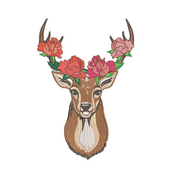 Deer Embroidery Design - Etsy