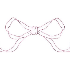 Ribbon Bow Outline Machine Embroidery File Design - 7x12 Inch Hoop ...