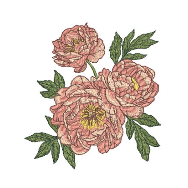 Peony Hand Embroidery - Etsy
