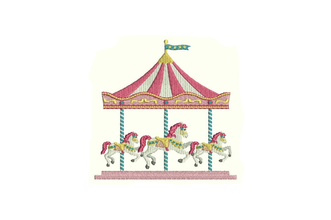 Carousel Embroidery Machine Embroidery Horse Carousel Carnival Circus ...