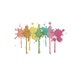 Pastel Paint Splatter Machine Embroidery File Design - 5x7 Hoop ...