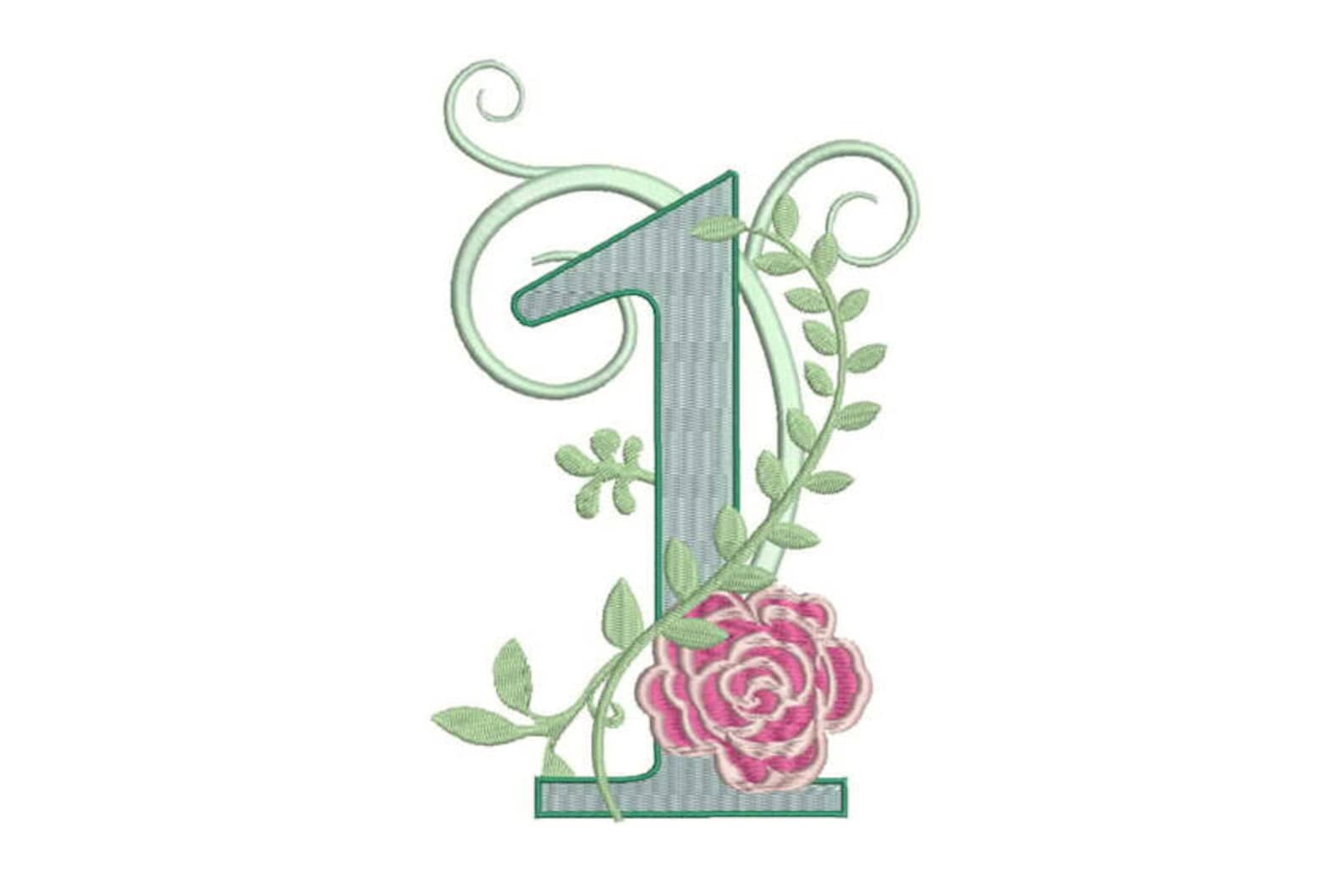 Número 1 UNO Rosa Primer Cumpleaños Diseño de archivo - Etsy España