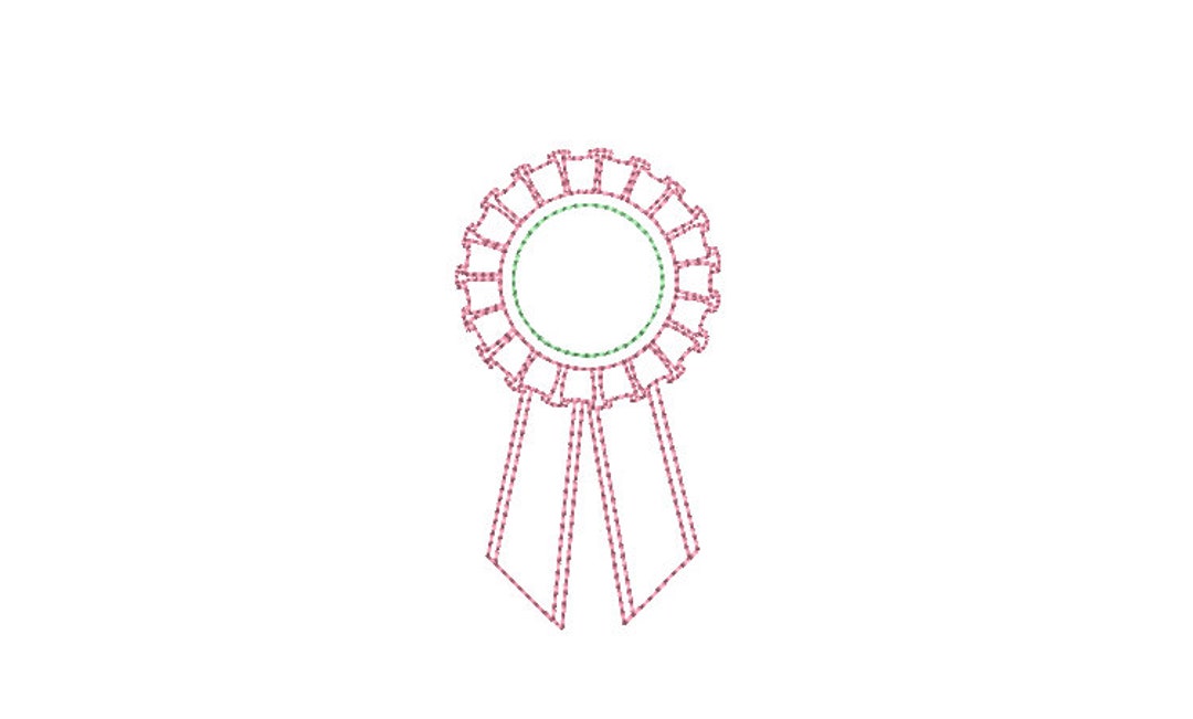 Rosette Badge Machine Embroidery File Design - 4 X 4 Inch Hoop ...