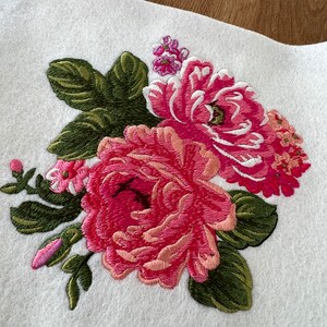 Hydrangea Rose Embroidery - Flower Machine Embroidery File Design - 8x8 ...