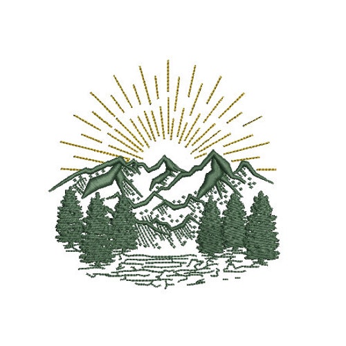 Outdoors Embroidery Design Hiking Embroidery Design - Etsy