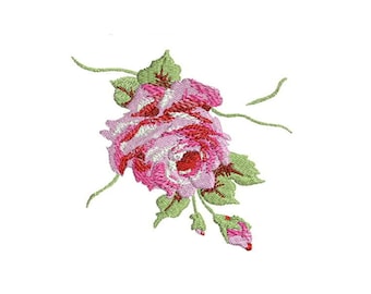Rose Embroidery machine Embroidery Whimsical Vintage Rose - Etsy
