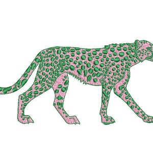 Walking Cheetah Machine Embroidery File Design - 5x7 Inch Hoop ...