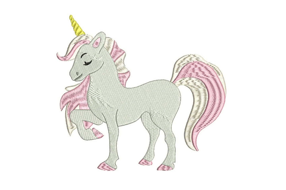 Unicorn Embroidery Design - Embroidery File Design 7x12 Inch or 18x30cm ...