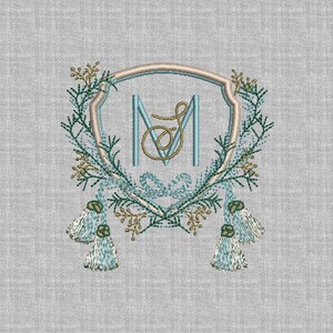 Rustic Crest Machine Embroidery File Design - 4x4 Inch Hoop - Monogram ...