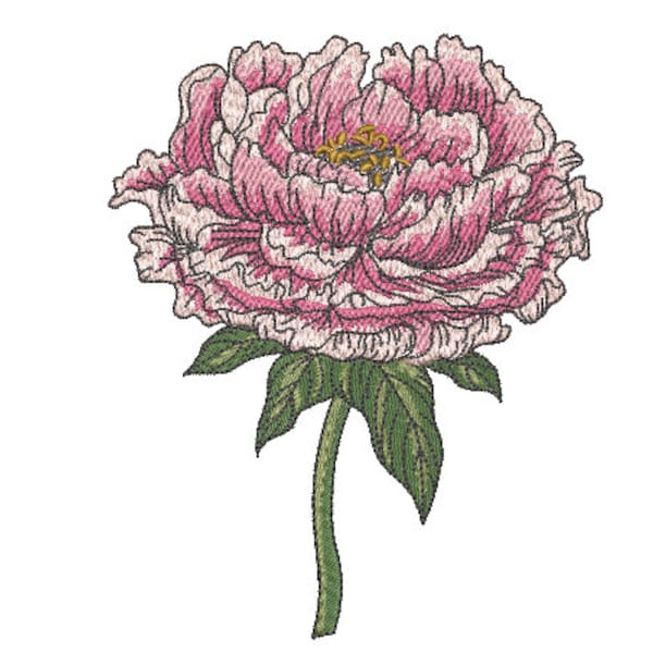 Peony Hand Embroidery - Etsy