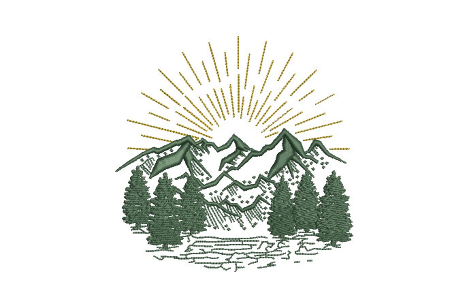 Outdoors Embroidery Design Hiking Embroidery Design - Etsy