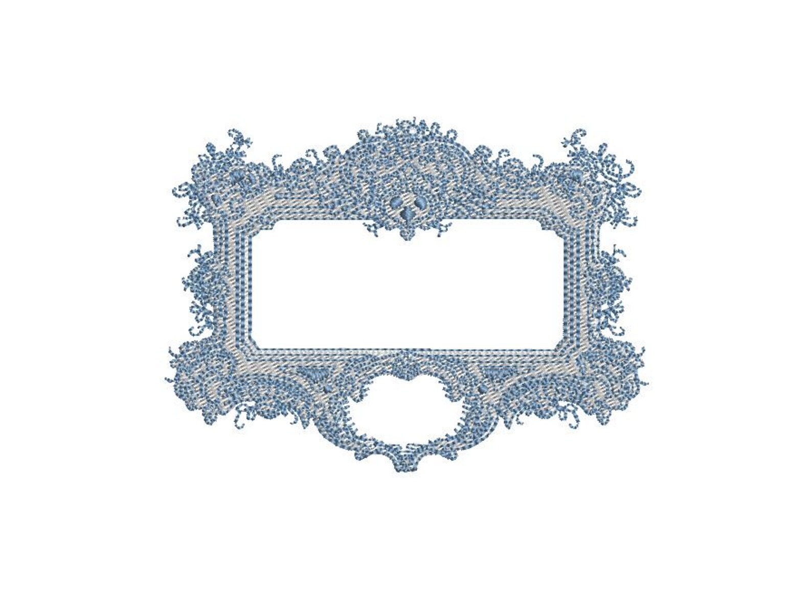 Baroque Rectangle Frame - Machine Embroidery File Design - 4x4 Inch Hoop - Monogram Frame - Etsy