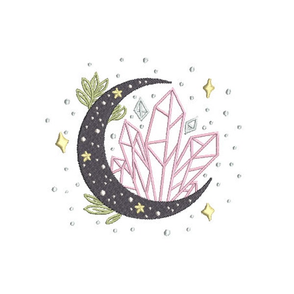 Moon Embroidery - Etsy