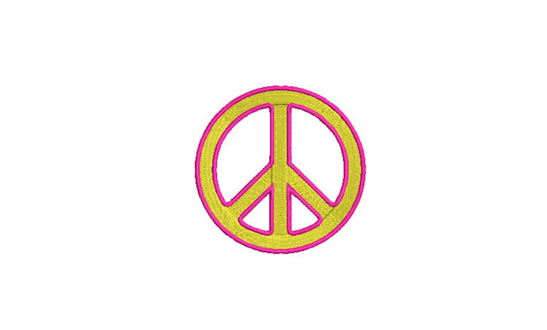Peace Symbol Machine Embroidery Design File - 3x3 Inch Hoop - Peace ...
