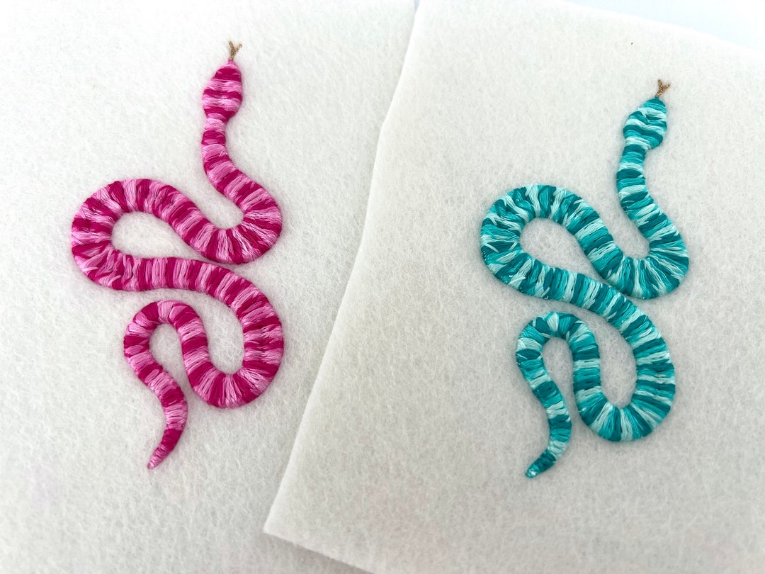 3D Puff Snake Machine Embroidery File Design - 4 X 4 Inch Hoop ...