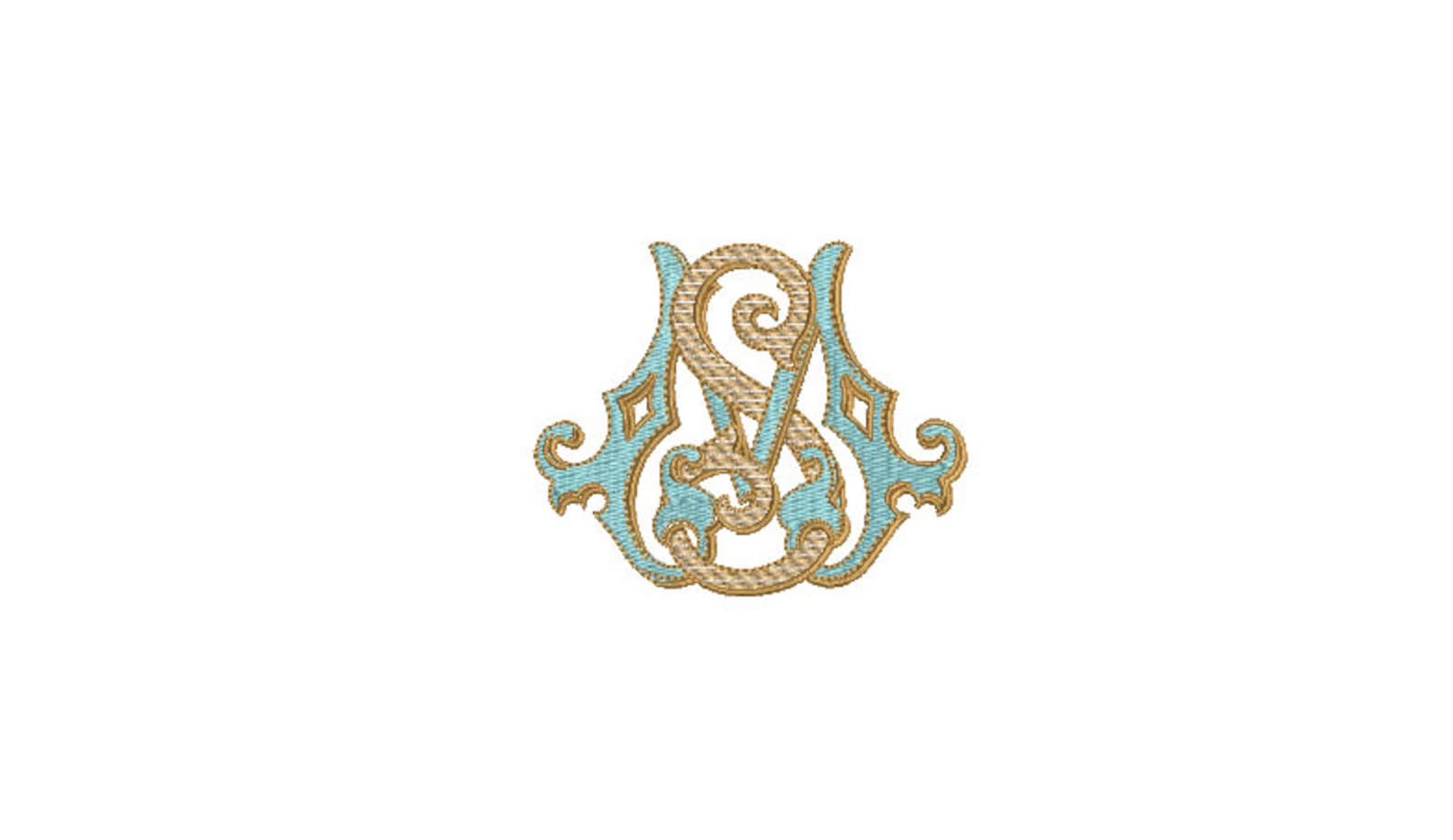 Antique S M Monogram Machine Embroidery File Design 4x4 - Etsy