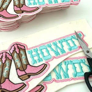 Howdy Boots Machine Embroidery File Design - 5x7 Inch Hoop - Western ...