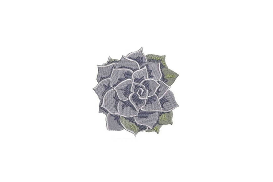 Succulent Plant Flower #1 Machine Embroidery File Design 4 X 4 Inch ...