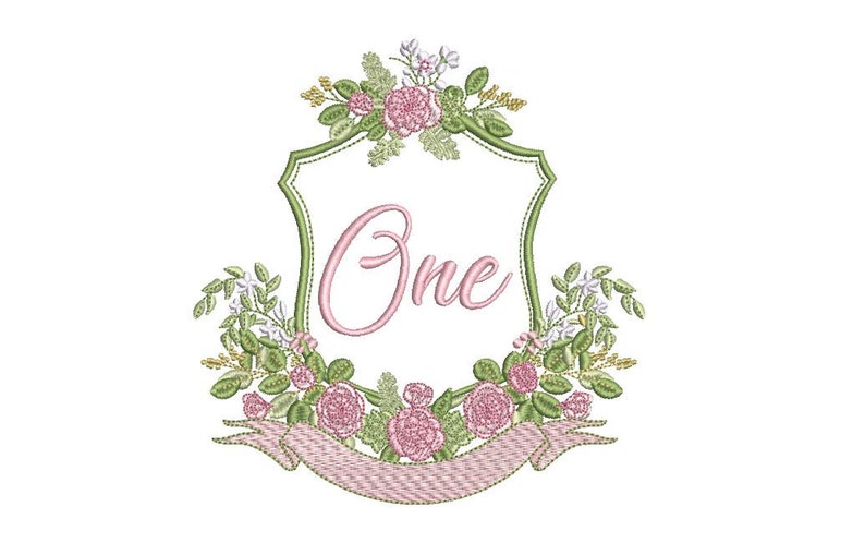 Austin Rose Crest - Machine Embroidery File Design - 5x7 Inch Hoop ...