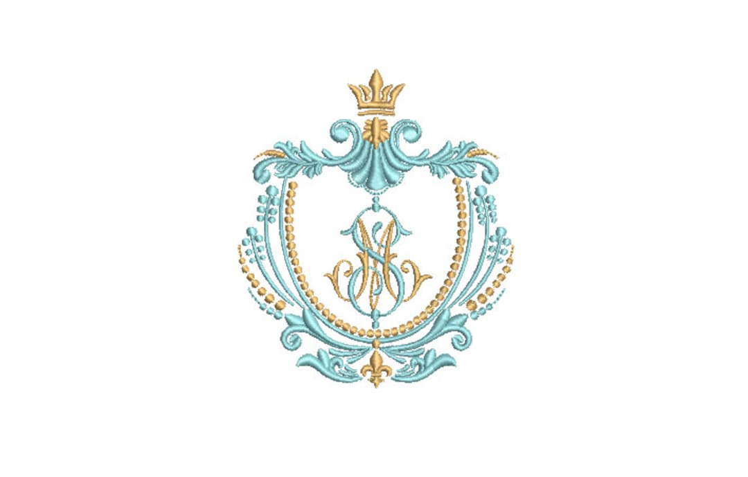 Crown Crest Embroidery - Machine Embroidery File Design - 4 X 4 Inch ...