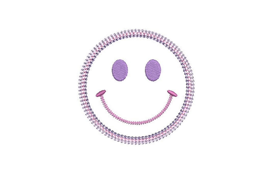 Triple Chainstitch Happy Machine Embroidery File Design 4 X 4 Inch Hoop ...