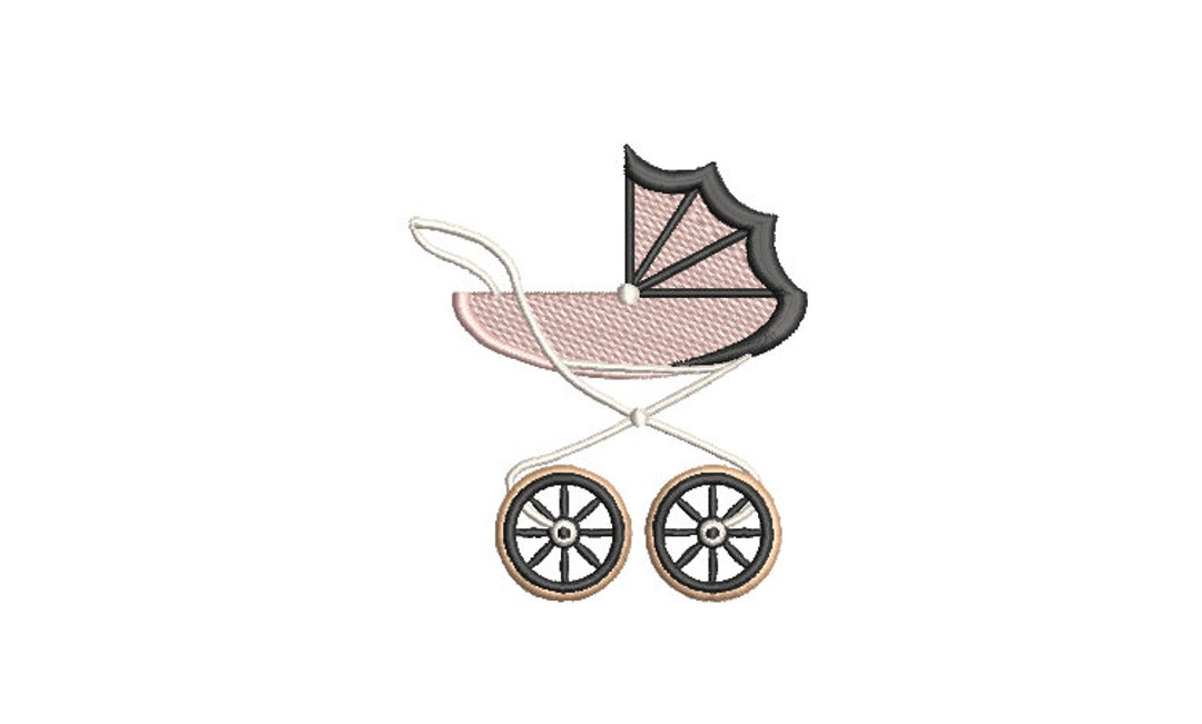 Classic Pram Machine Embroidery File Design - 4x4 Hoop - Instant ...