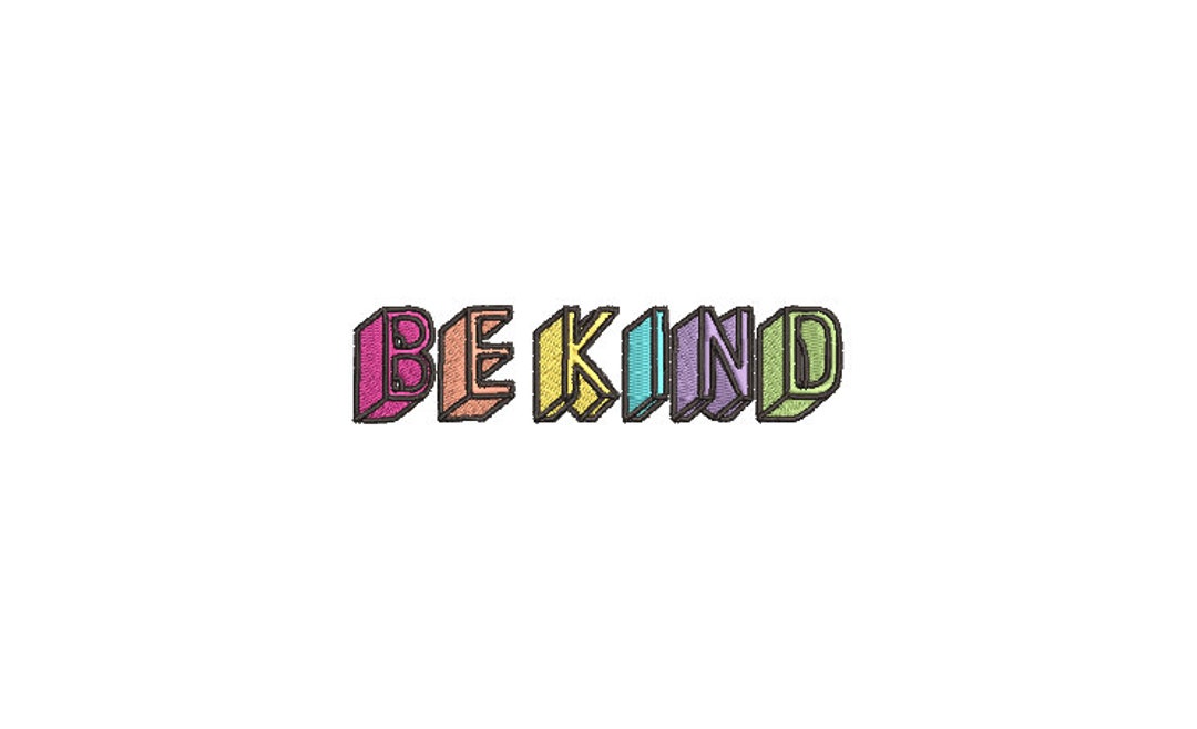 Be Kind Blocks - Machine Embroidery File Design - 4x4 Inch Hoop - Quote ...