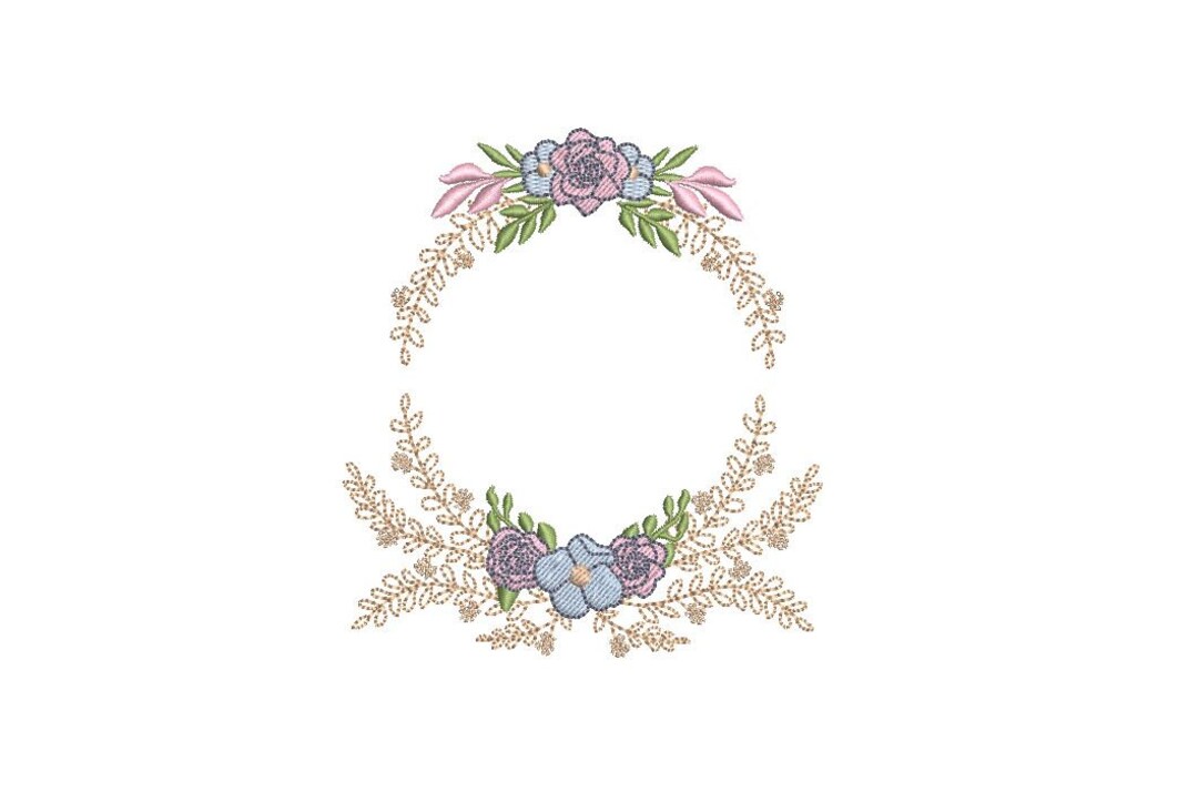 Petite Flower Crest Machine Embroidery File Design 4x4 Inch Hoop ...