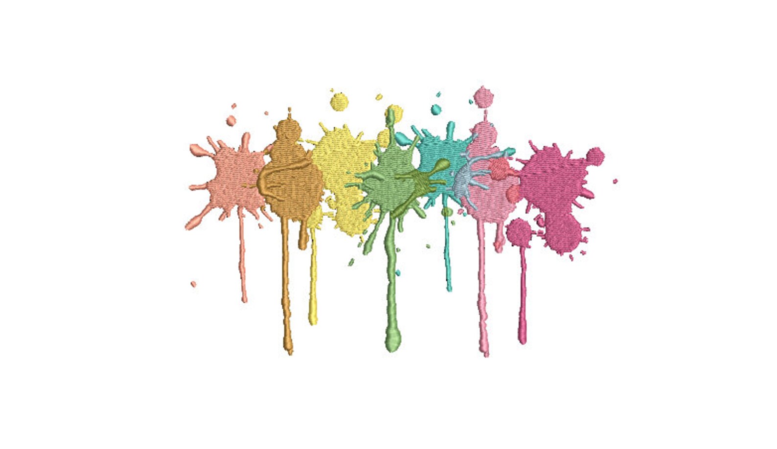Pastel Paint Splatter Machine Embroidery File Design 7x12 - Etsy