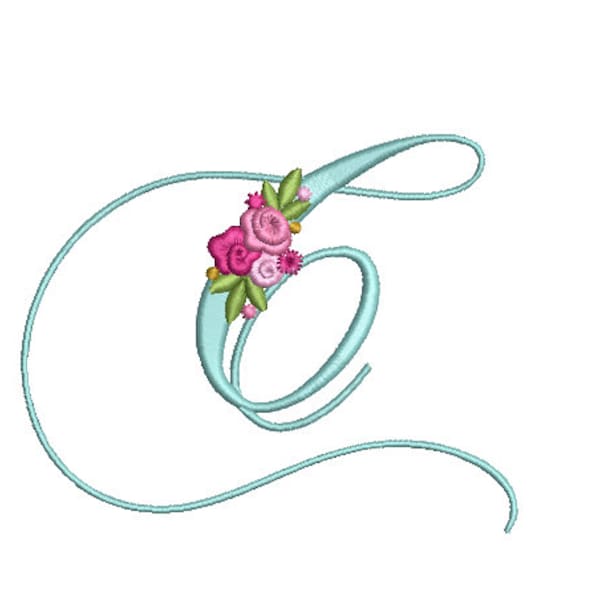 Letter C Embroidery Design - Etsy