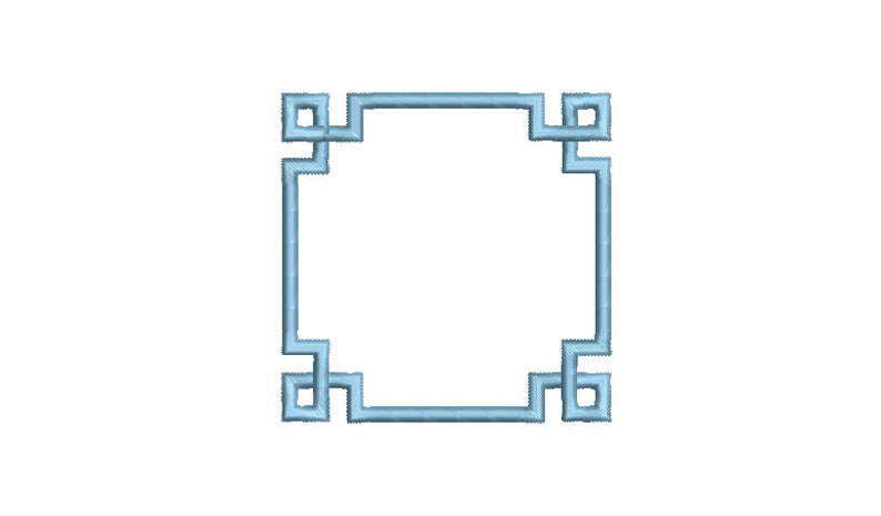 Greek Key Monogram Frame Machine Embroidery File Design - Etsy Australia